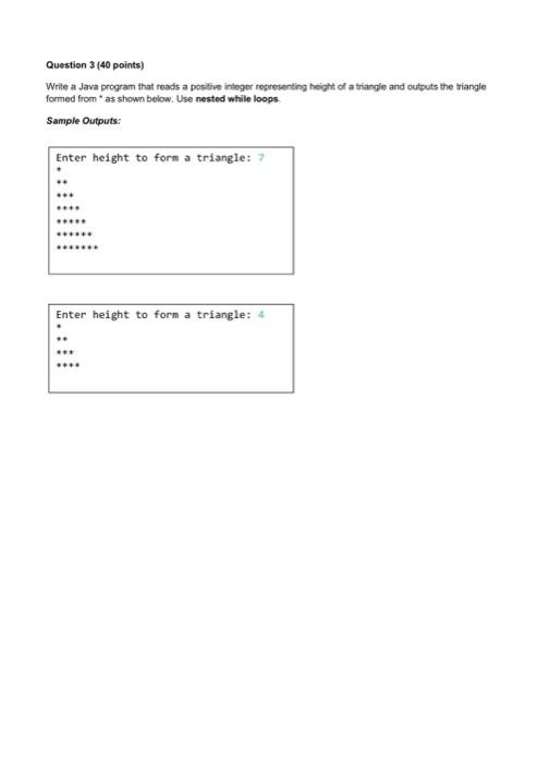 Solved Question 1 30 Points Write A Java Program That