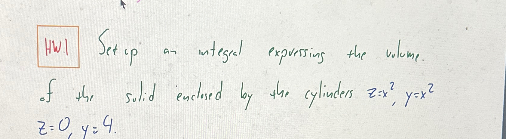 Solved Set ip an integal expressing the volume.of the sulid | Chegg.com