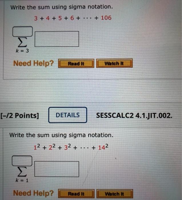 Solved Write the sum using sigma notation. 3 + 4 + 5 + 6 + . | Chegg.com