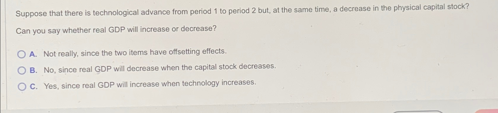 Solved Suppose that there is technological advance from | Chegg.com