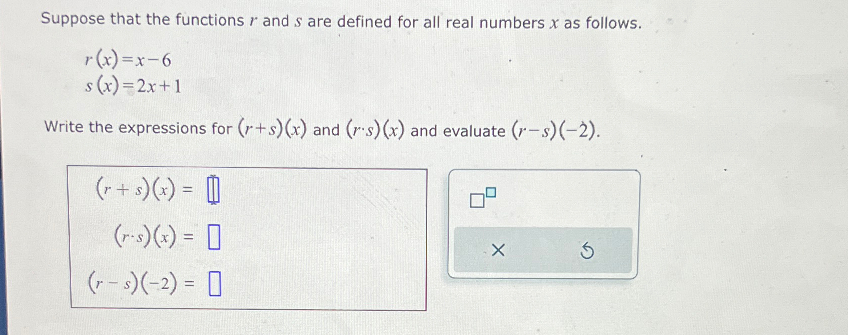 Solved Suppose That The Functions R ﻿and S ﻿are Defined For 
