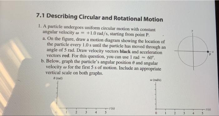 Solved 7.1 Describing Circular and Rotational Motion 1. A | Chegg.com