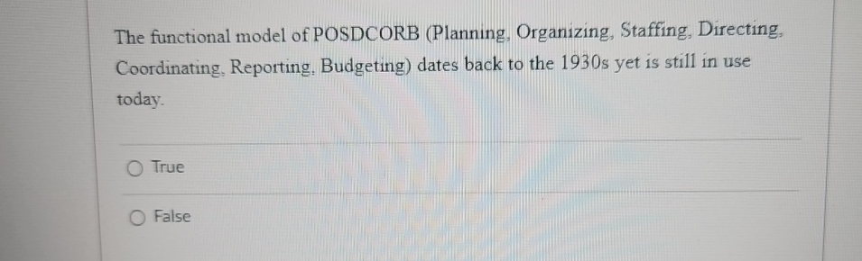 Solved The Functional Model Of Posdcorb Planning