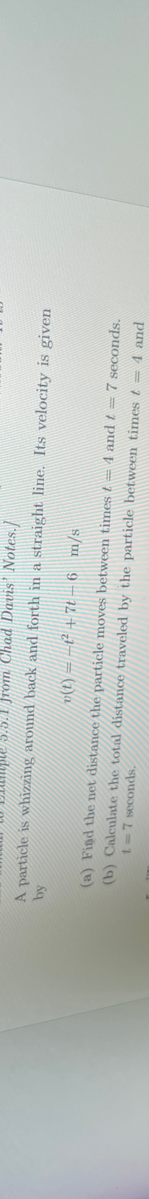Solved A particle is whizzing around back and forth in a | Chegg.com