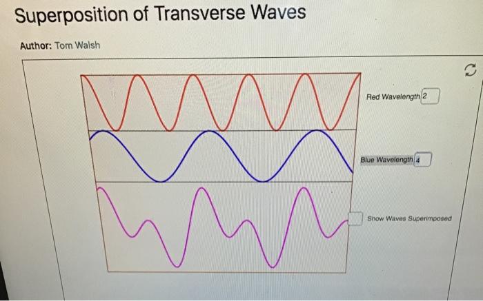 Solved Superposition of Transverse Waves Author: Tom Walsh | Chegg.com