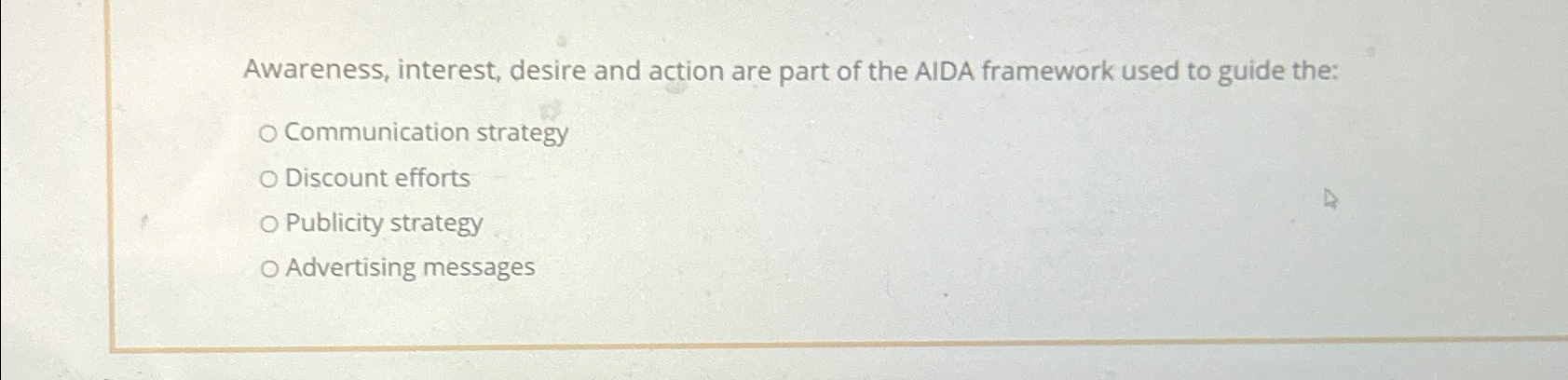 Solved Awareness, interest, desire and action are part of | Chegg.com