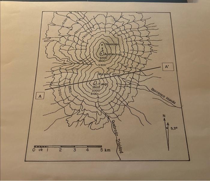 Solved please create a topographic profile for this map | Chegg.com