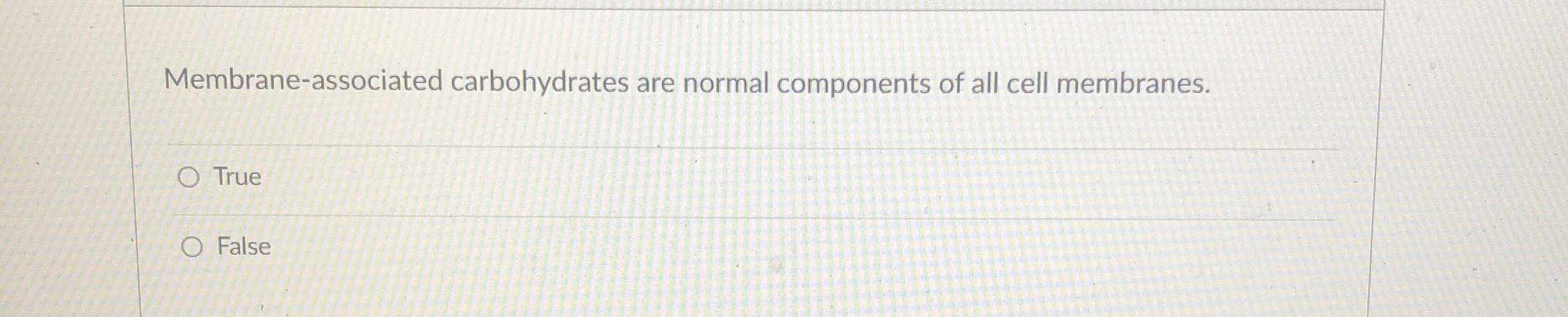 Solved Membrane-associated carbohydrates are normal | Chegg.com