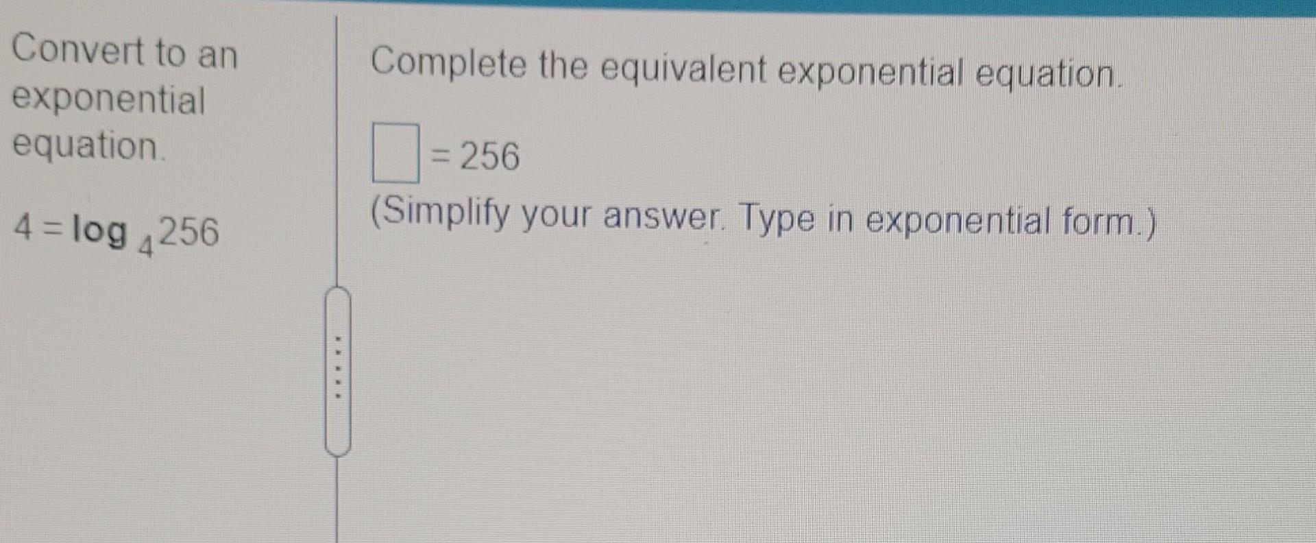 Solved Rewrite the following as an equivalent exponential | Chegg.com
