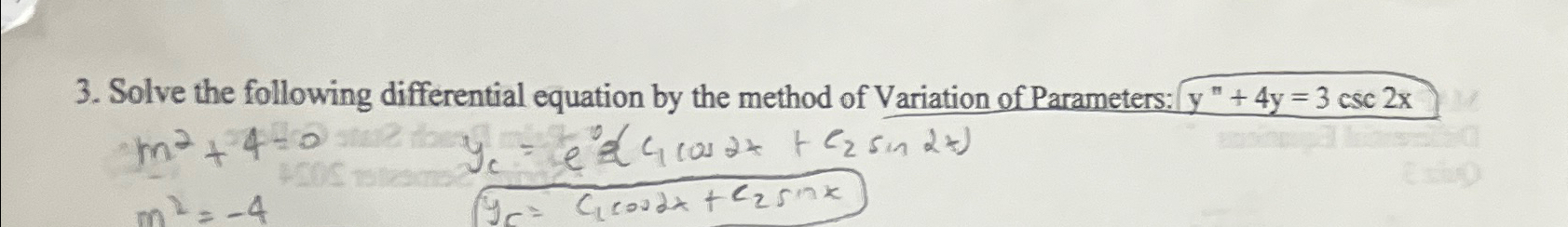 Solved Solve the following differential equation by the | Chegg.com