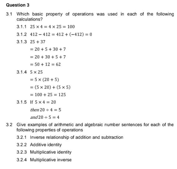 Solved 3.1 Which basic property of operations was used in | Chegg.com