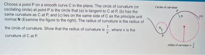 Solved Choose a point P on a smooth curve C in the plane. | Chegg.com