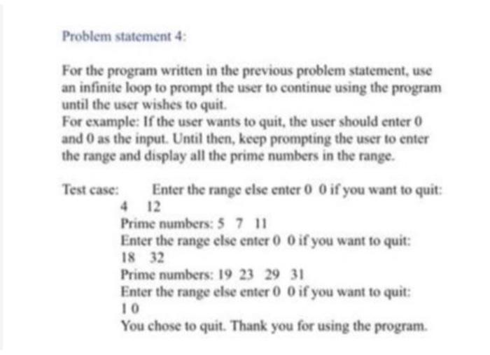 Solved Problem Statement For The Program Written In The 4895