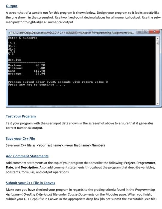 Solved Programming Assignment Numbers Write A C Program