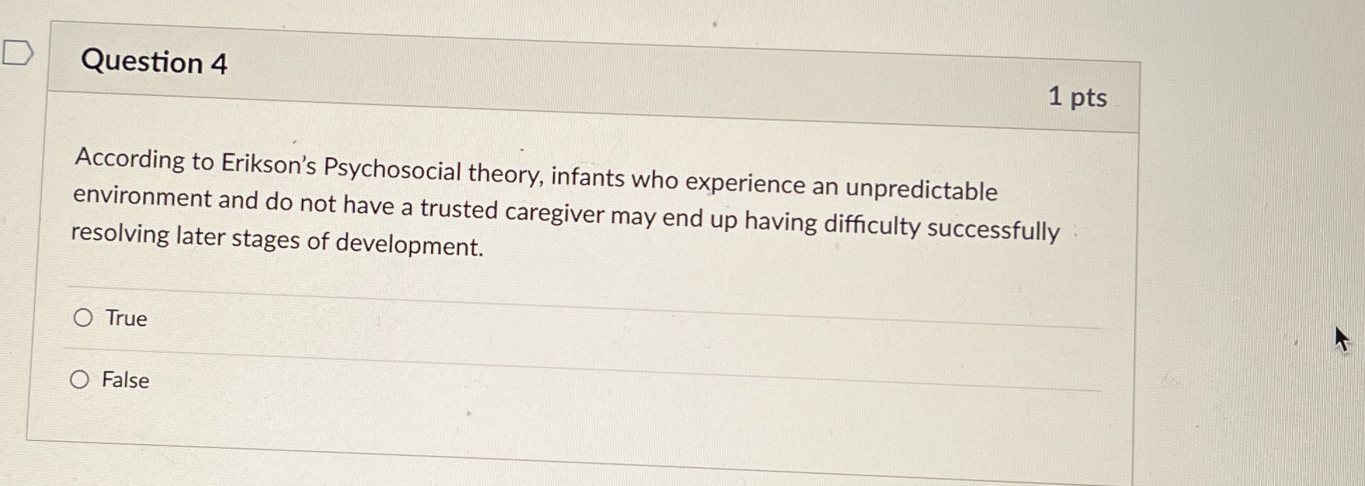 Solved Question 41 ﻿ptsAccording to Erikson's Psychosocial | Chegg.com