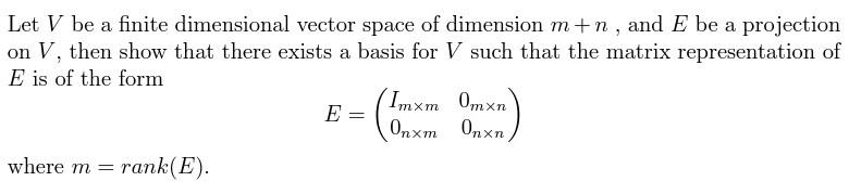 Solved Let V be a finite dimensional vector space of | Chegg.com