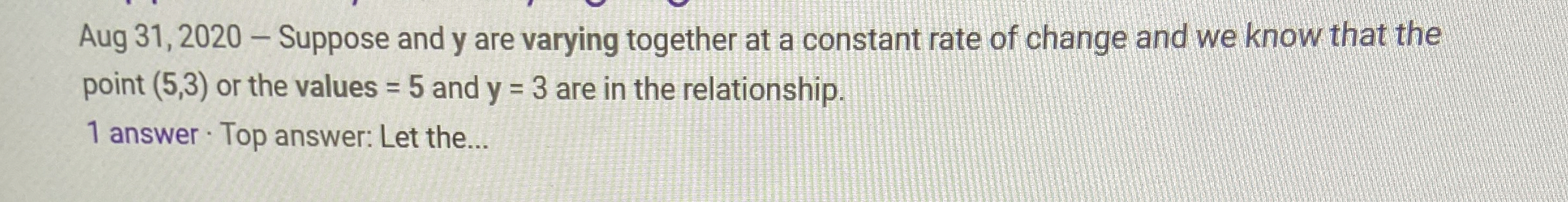 Suppose and y ﻿are varying together at a constant | Chegg.com