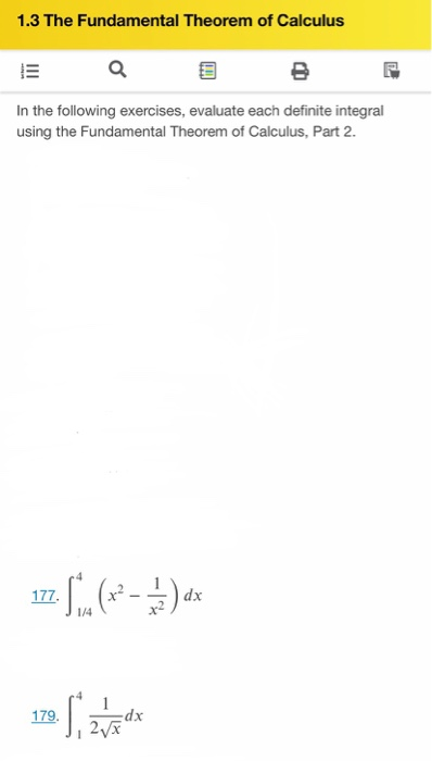 Solved 1.3 The Fundamental Theorem of Calculus In the | Chegg.com