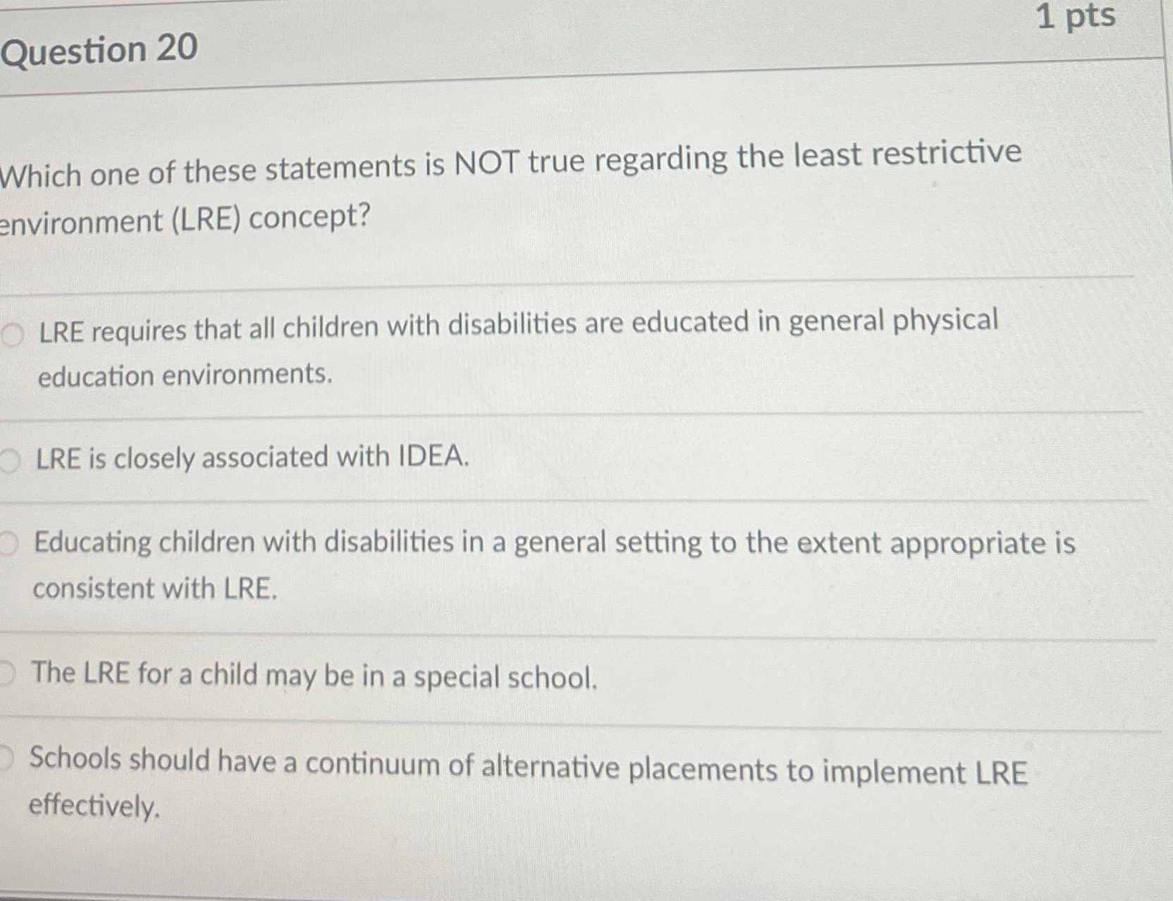 Solved Question 201ptsWhich one of these statements is NOT | Chegg.com