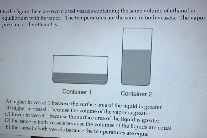 Solved In the figure there are two closed vessels containing | Chegg.com