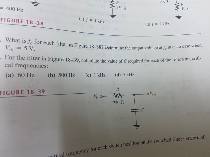 Solved 13. In a high-pass filter, Xc = 500 Vin = 10 Vrms? | Chegg.com