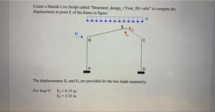 Solved Create a Matlab Live Script called "Structural design | Chegg.com