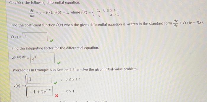 Solved Consider the following differential equation. | Chegg.com
