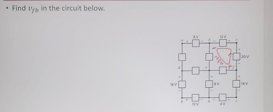 Solved - Find vfb in the circuit below. | Chegg.com