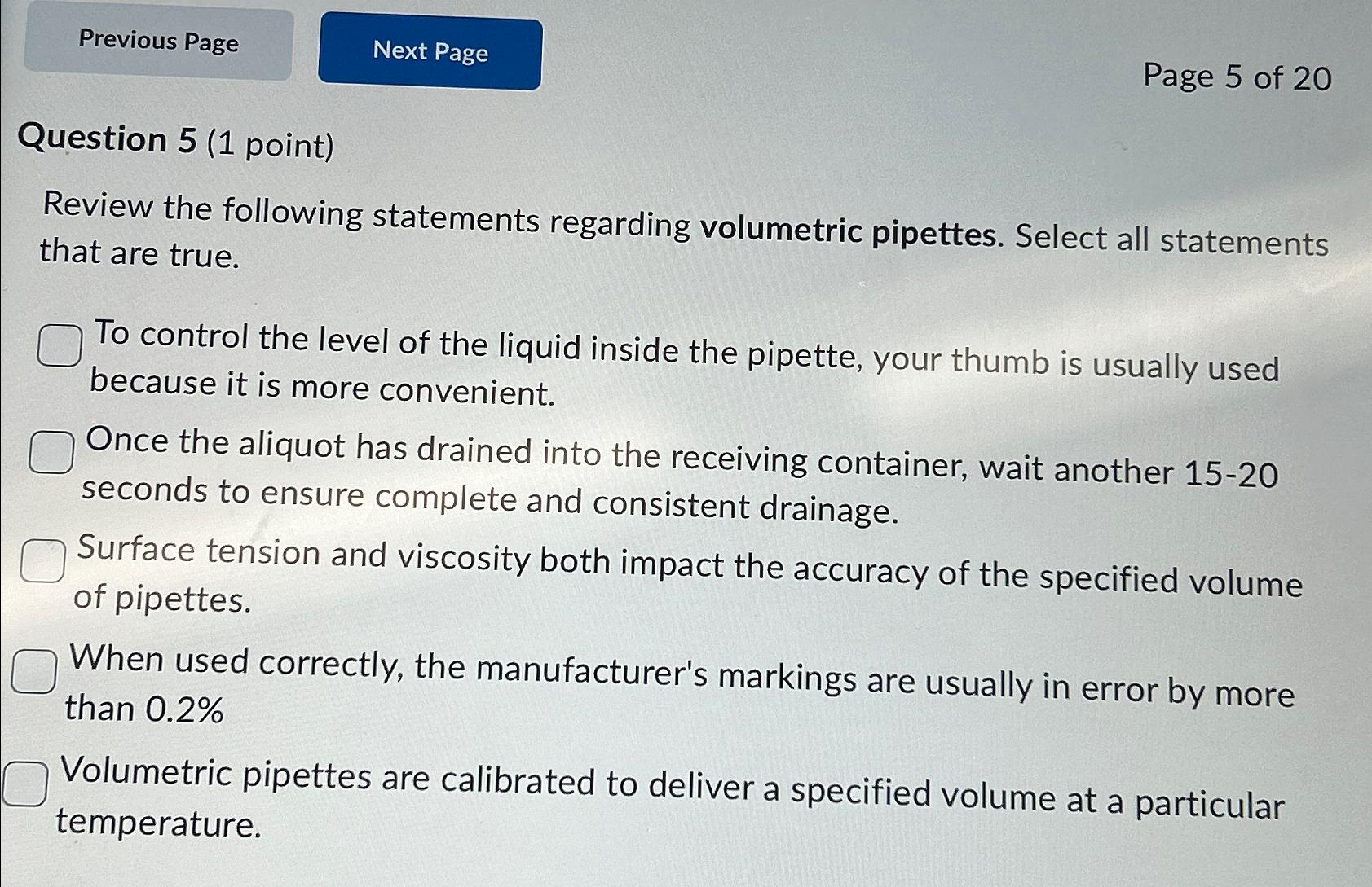 Solved Page 5 ﻿of 20Question 5 (1 ﻿point)Review the | Chegg.com