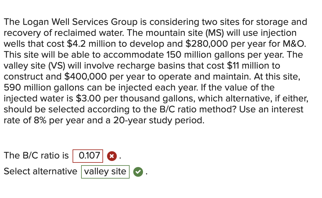 Solved The Logan Well Services Group is considering two | Chegg.com