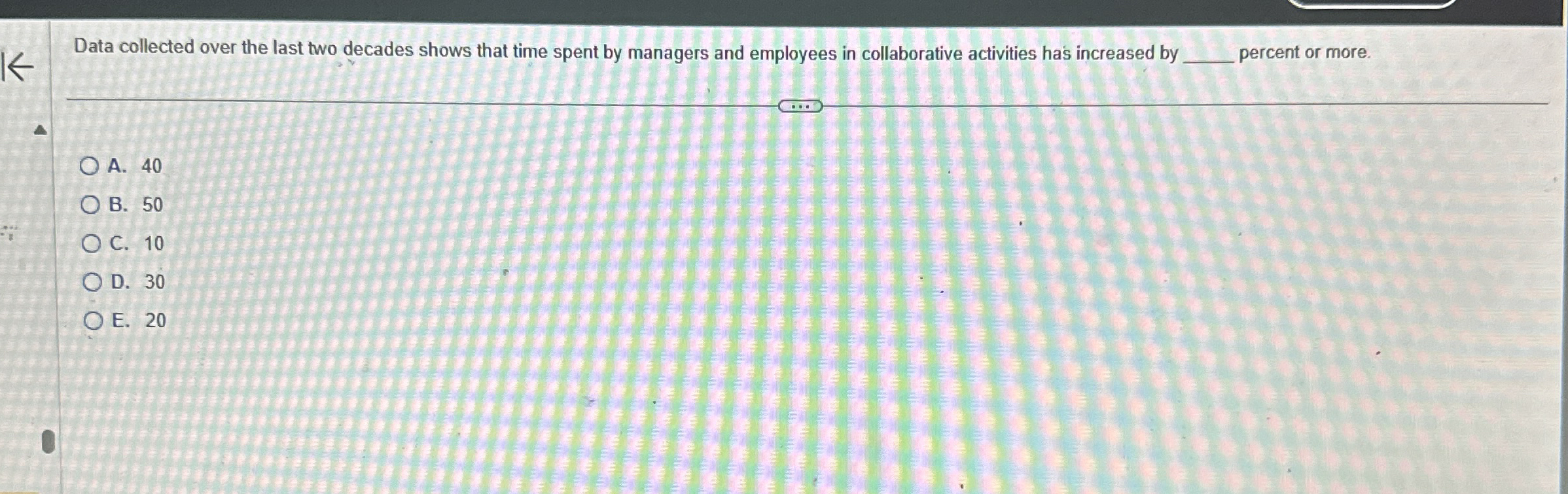 Solved Data collected over the last two decades shows that | Chegg.com