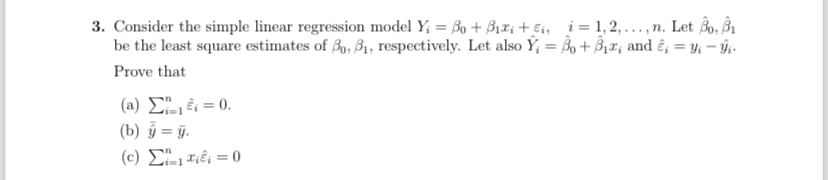 Solved Consider the simple linear regression model | Chegg.com