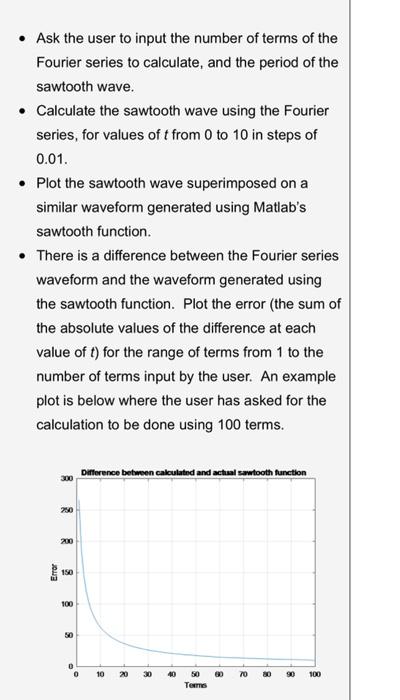 Solved The Fourier series for a sawtooth wave with period 2L | Chegg.com