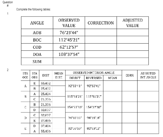 Solved In the context of Civil Engineering Surveying, | Chegg.com