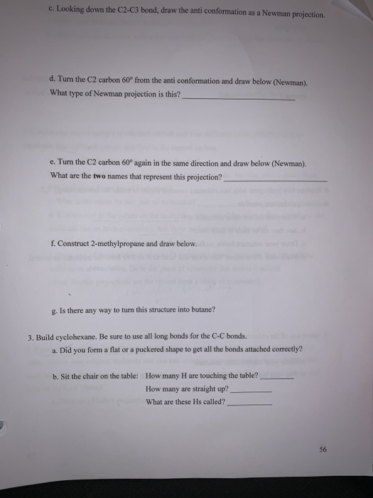 Solved Report: Molecular Modeling No prelab/notebook pgs | Chegg.com