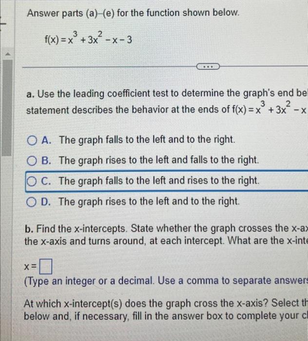 Solved Answer parts (a)-(e) for the function shown below. | Chegg.com