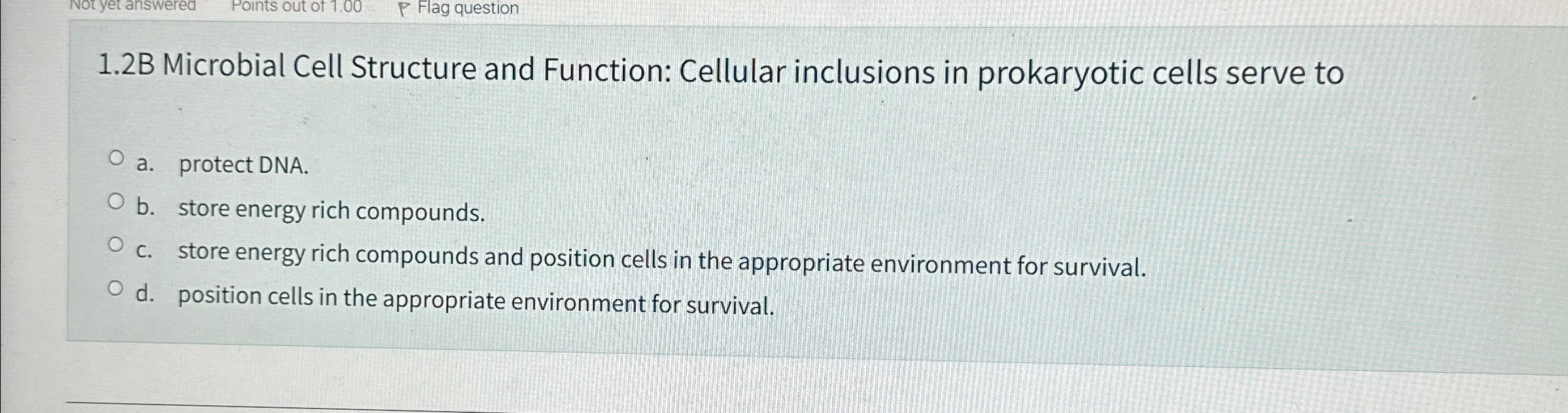 Solved 1.2B Microbial Cell Structure and Function: Cellular | Chegg.com