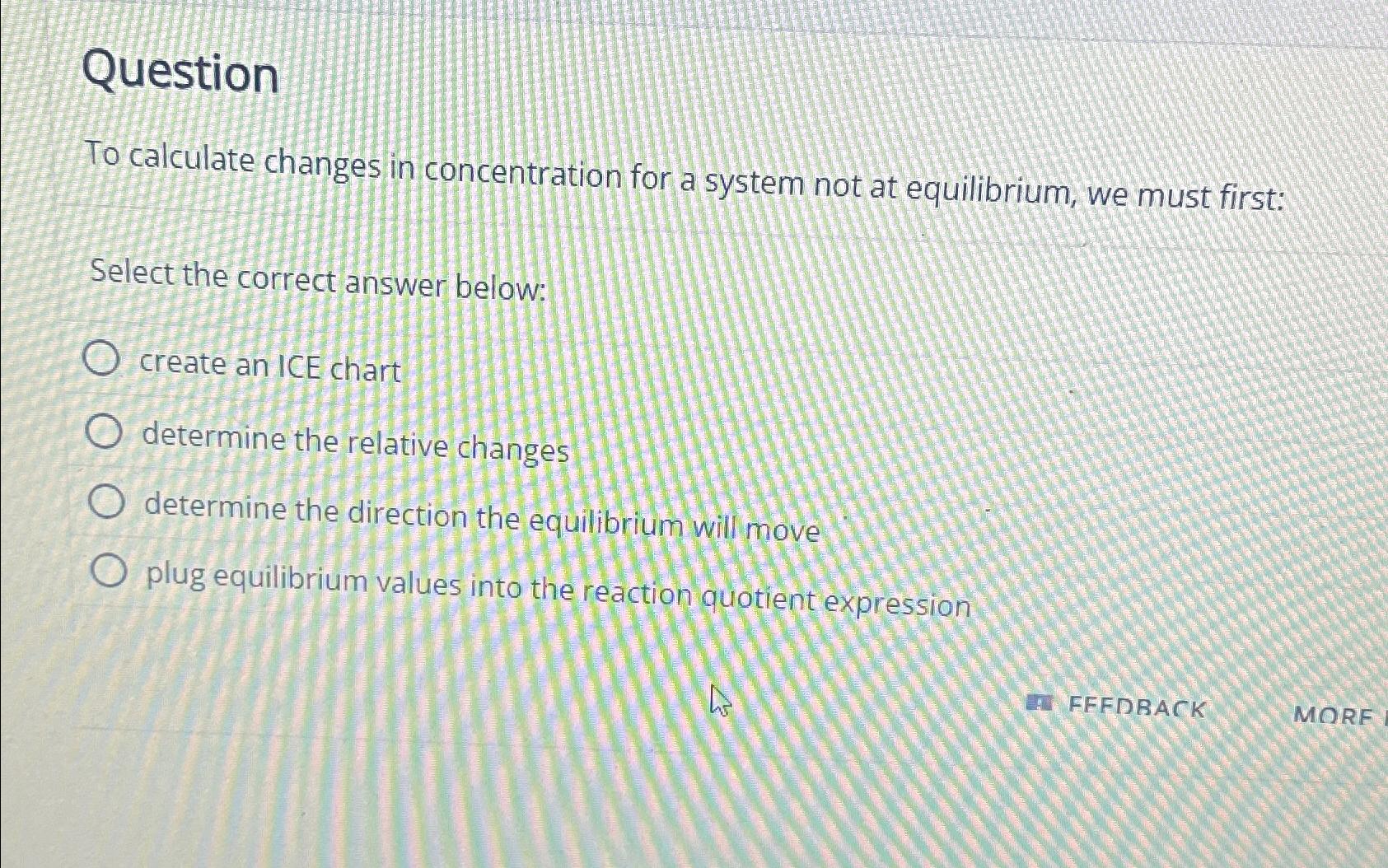 Solved QuestionTo calculate changes in concentration for a | Chegg.com