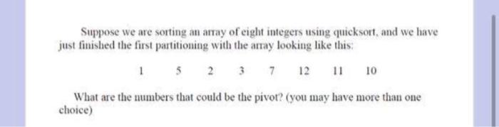 Solved Suppose we are sorting an array of eight integers | Chegg.com
