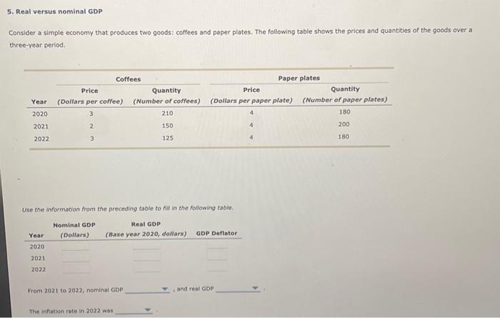 Solved Real versus nominal GDP Consider a simple economy | Chegg.com
