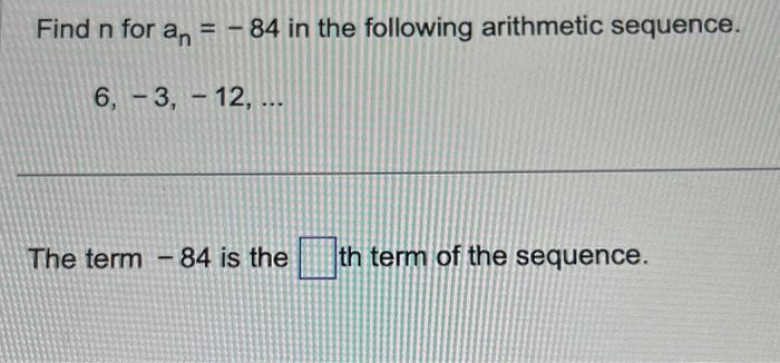 Solved Find the common difference d and the nth term an of | Chegg.com