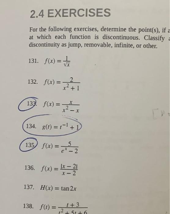 Solved 24 Exercises For The Following Exercises Determine 