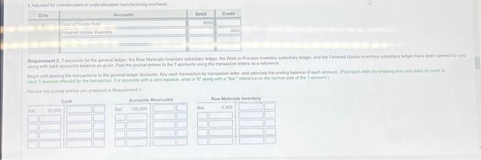 More info - Raw Materials Inventory subsidiary | Chegg.com