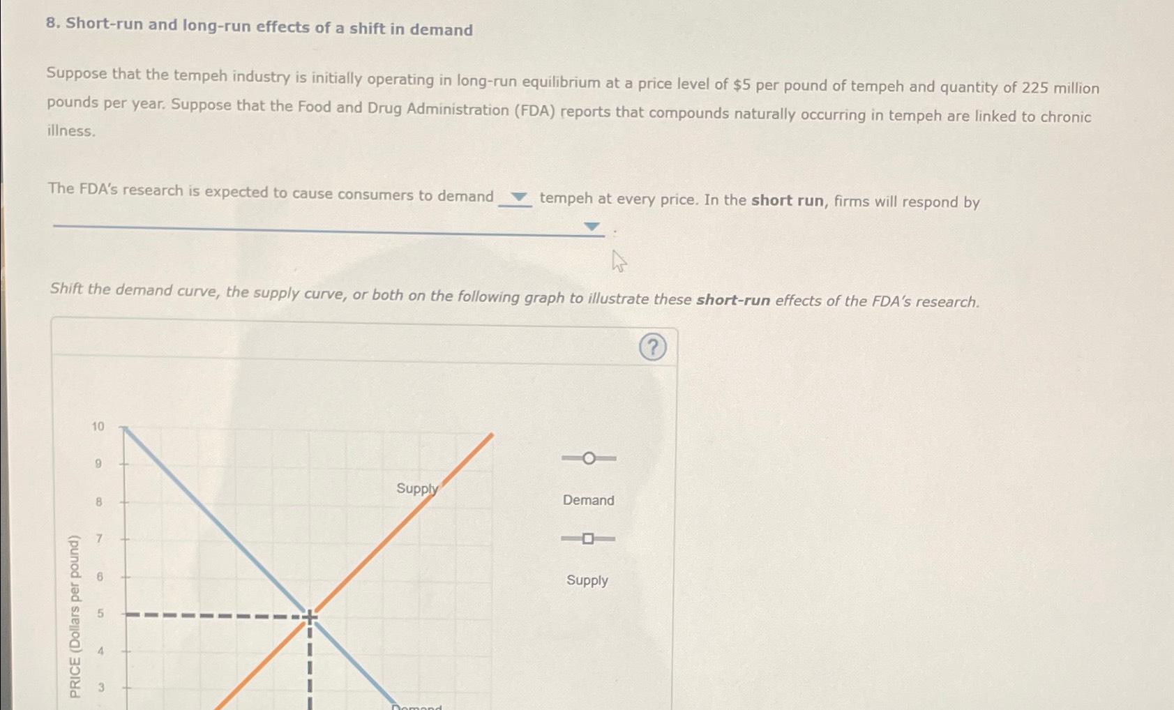 Solved Short-run and long-run effects of a shift in | Chegg.com