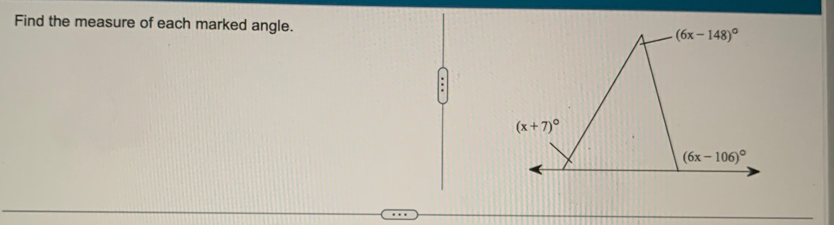 Solved Find the measure of each marked angle. | Chegg.com