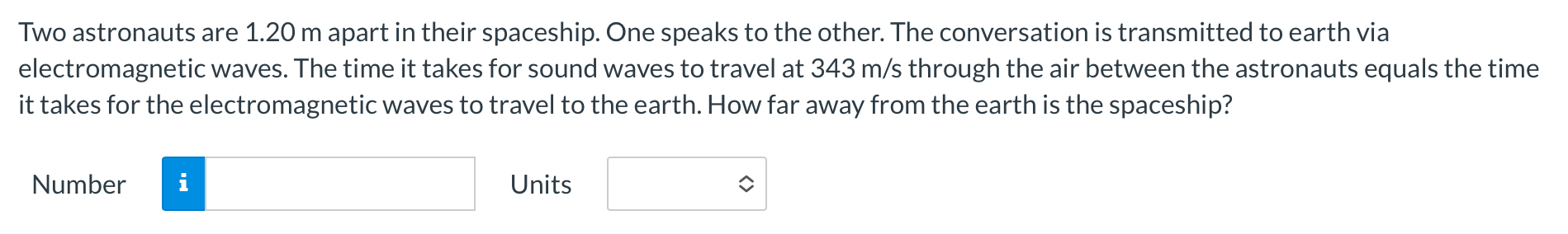 Solved Two astronauts are 1.20m ﻿apart in their spaceship. | Chegg.com