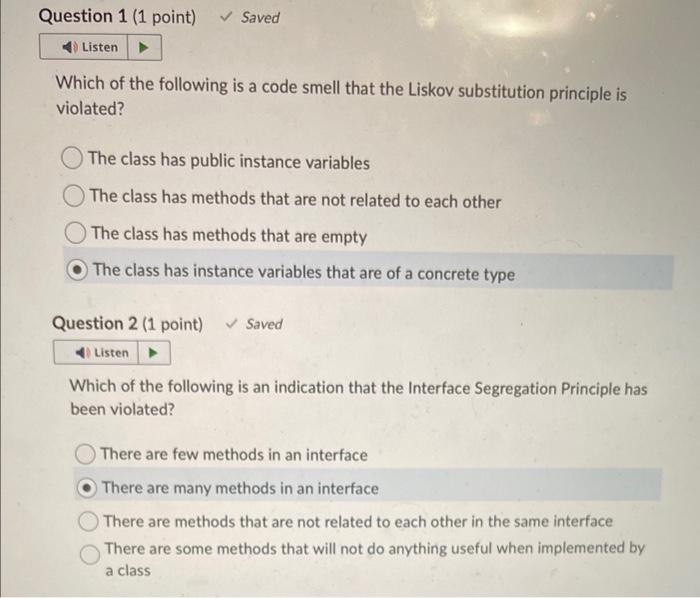 Solved Which of the following is a code smell that the | Chegg.com