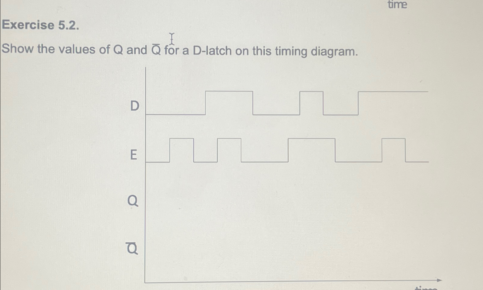 Solved Exercise 5.2.Show the values of Q ﻿and ?bar (Q) ﻿for | Chegg.com