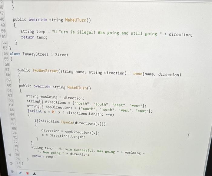 Solved Street is an abstract class I OneWayStreet and | Chegg.com