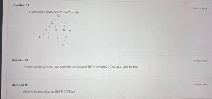 Solved 1. Is the tree a Binary Soarch Tree? Explain Question | Chegg.com